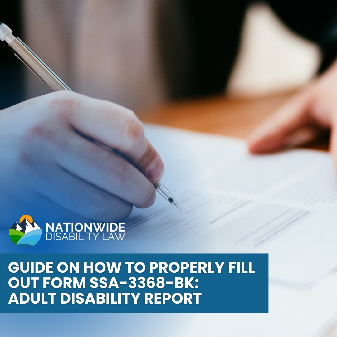 Guide on How to Properly Fill Out Form SSA-3368-BK: Adult Disability Report